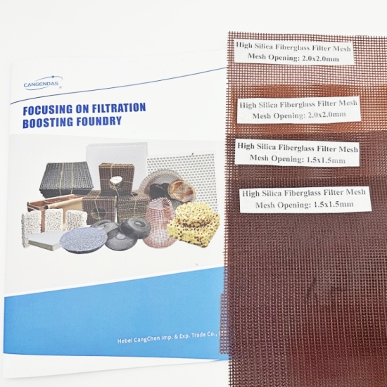 High Silica Fiberglass Filter Mesh For Steel Iron And Copper